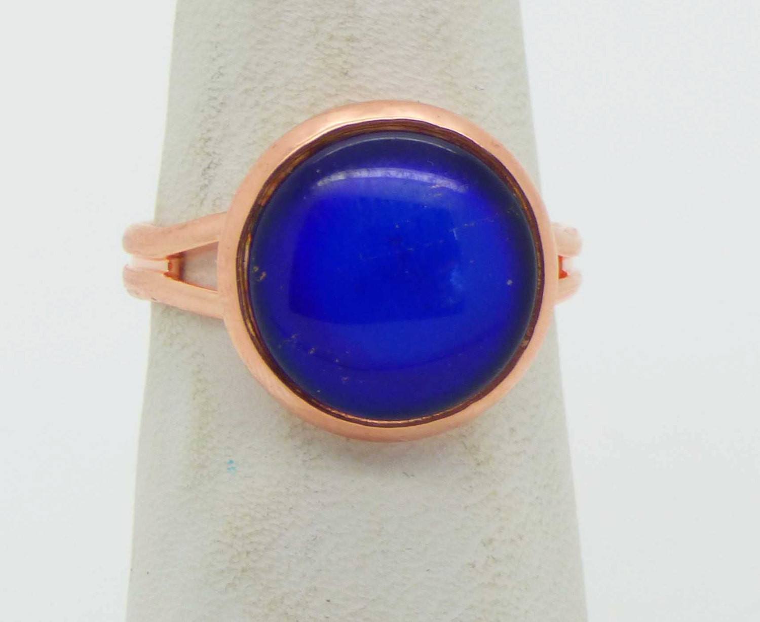 Round 8mm Mood Ring Copper Setting, Adjustable