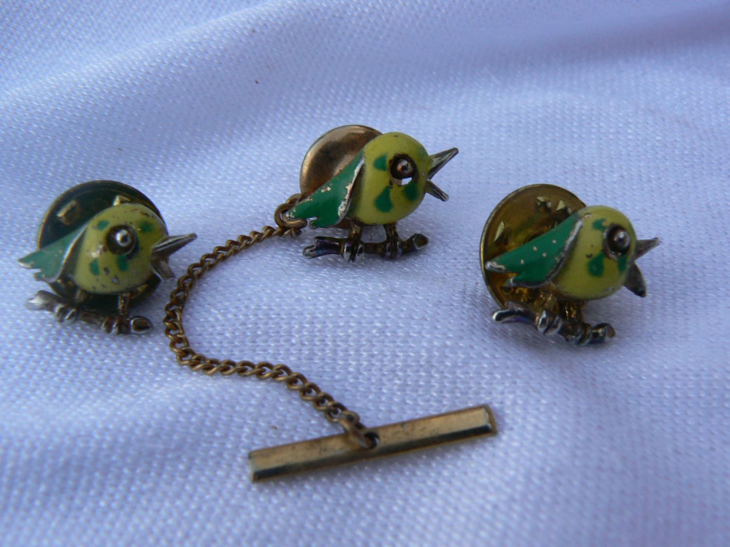 Bird Lapel Pins And Tie Pin