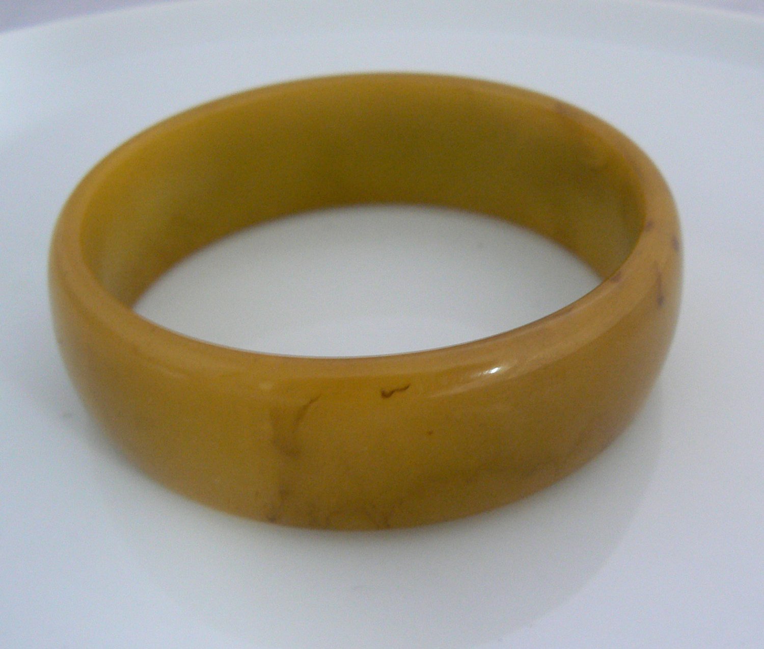 Amber Bakelite Bangle Bracelet - Vintage Lane Jewelry