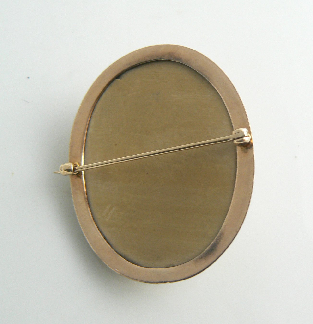 Antique Carved Lava Cameo 14k Rose Gold - Vintage Lane Jewelry